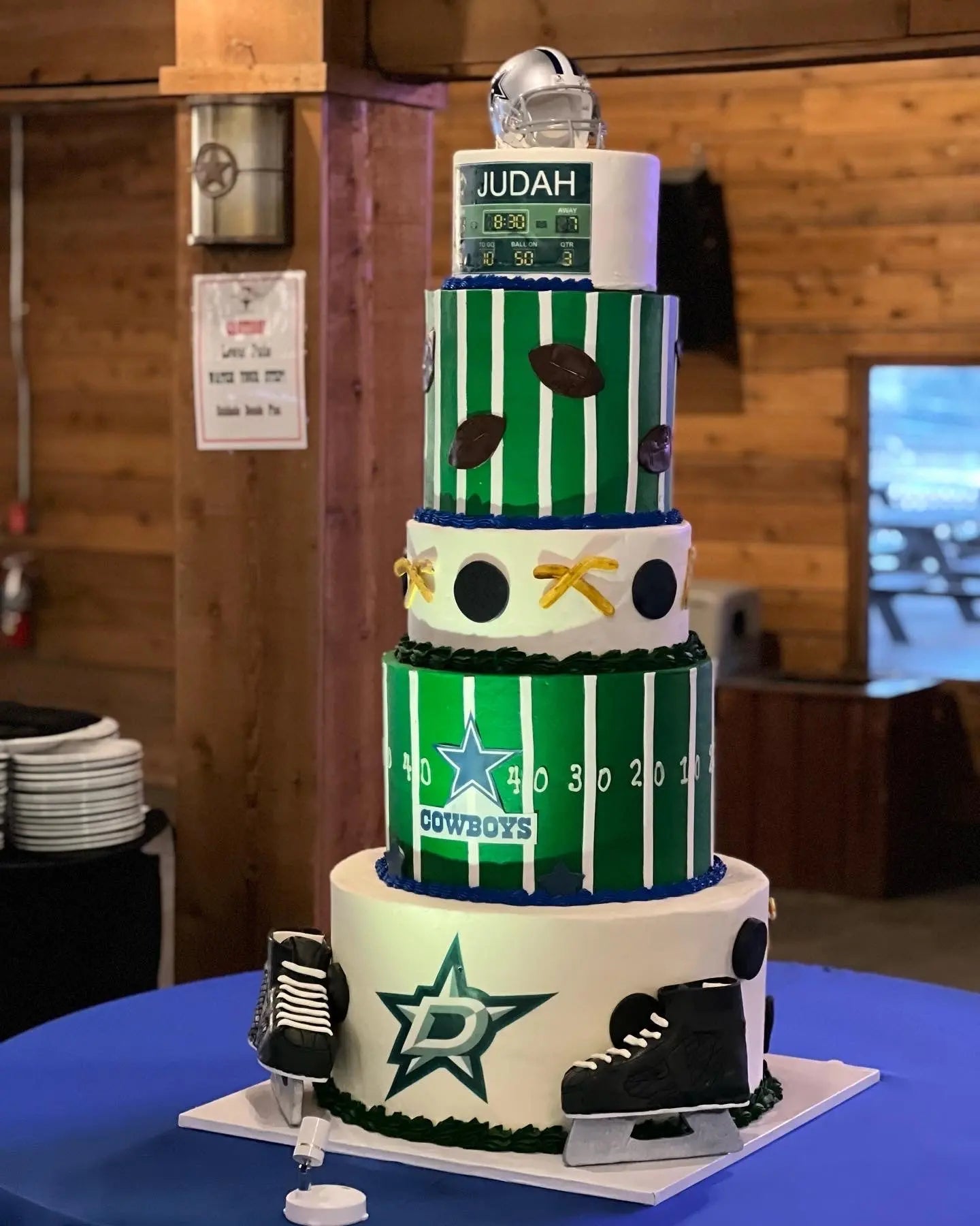 Customized Dallas Cowboys and Dallas Stars Cake – That's The Cake Bakery