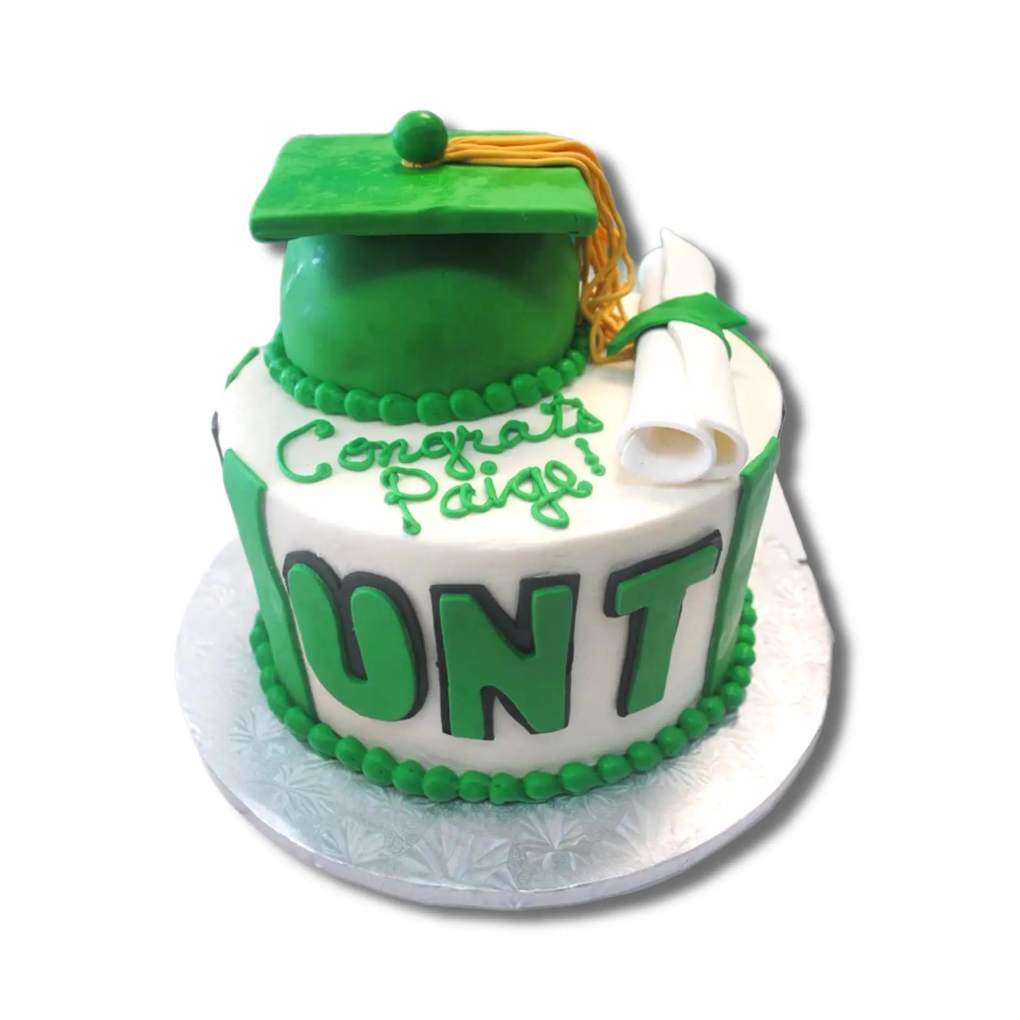 UNT One Tier Graduation Cake - That's The Cake Bakery