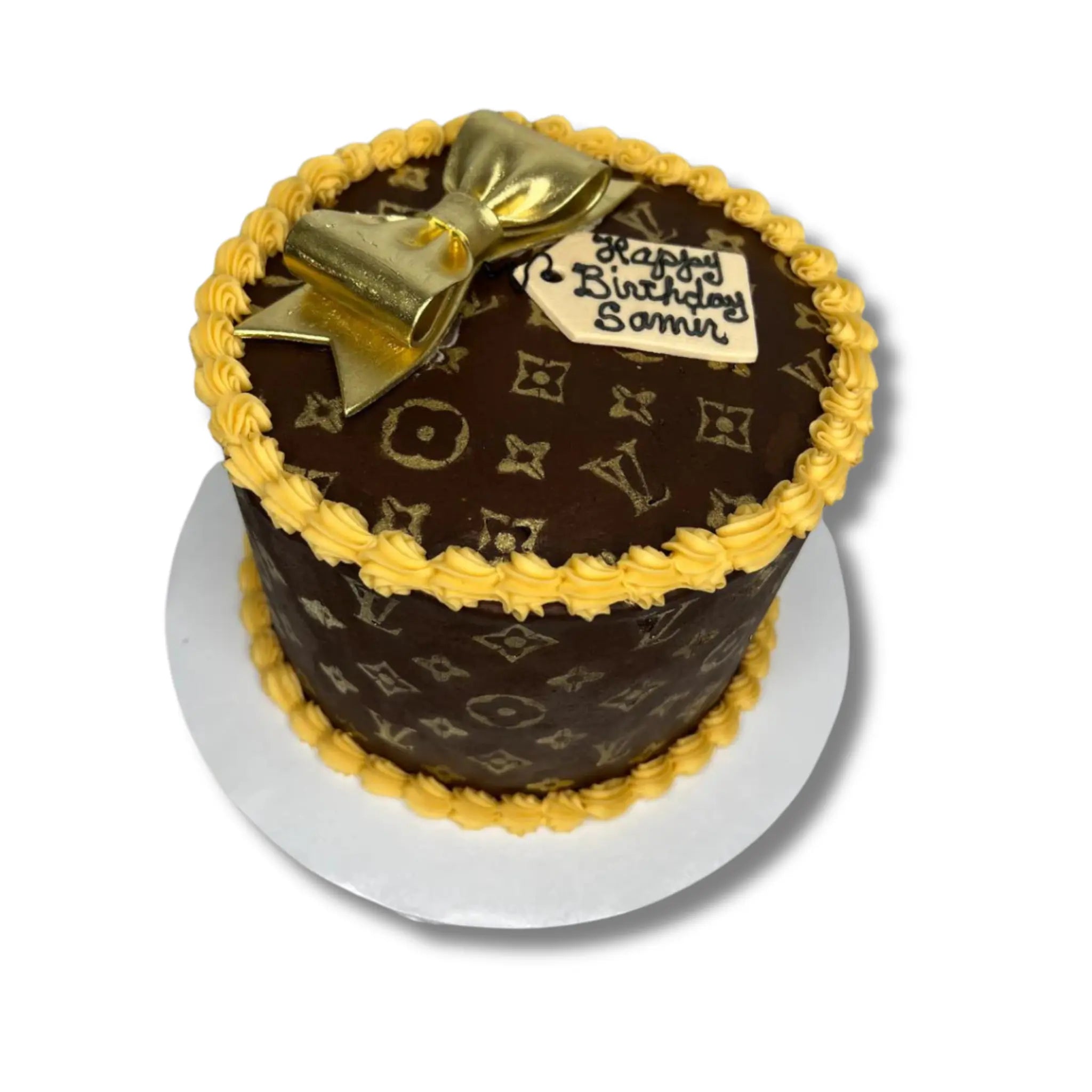 Louis Vuitton Round Designer Cake - That's The Cake Bakery